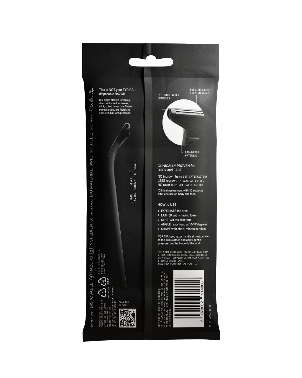 NIMBI Disposable Razor. Pack of 4 – Nimbi Supply